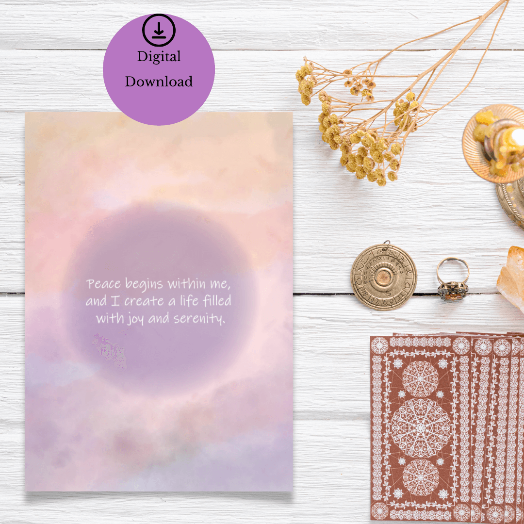 Peace Begins Within Me – Spiritual Poster | A4 Printable Digital ...