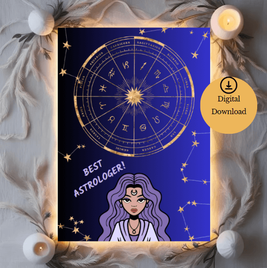 Best Astrologer Poster – A4 Printable PDF – Spiritual Shop